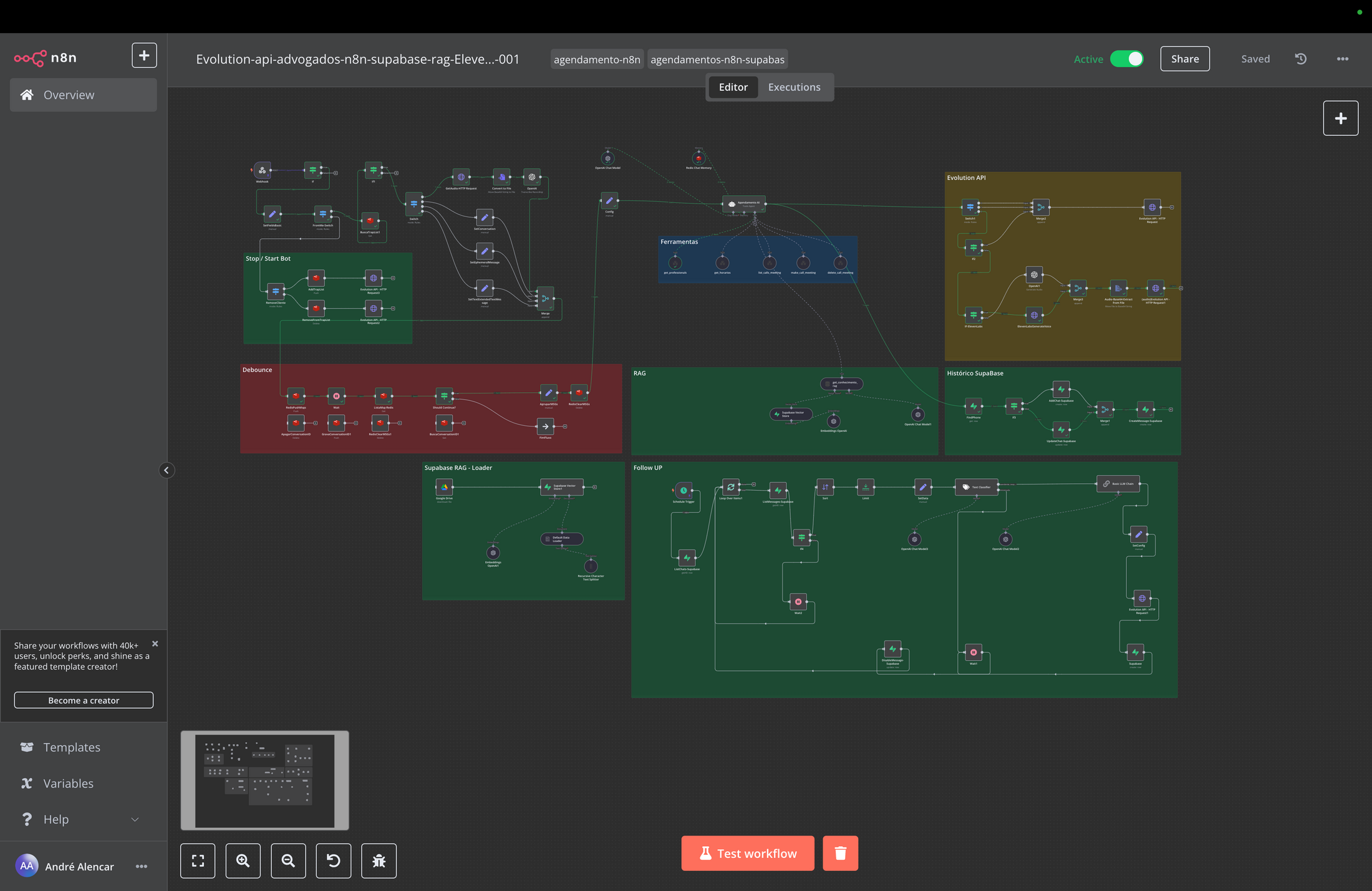 Fluxo: Agendamento para Advogados com n8n e Supabase – EmpreendedorSerial